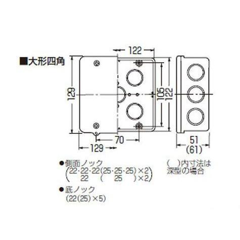 未来工業 PVK-ALNJ PVKボックス 大形四角（浅型） ノック付 ベージュ [代引き不可] : ネットde電材Yahoo!店 - 通販 - Yahoo!ショッピング