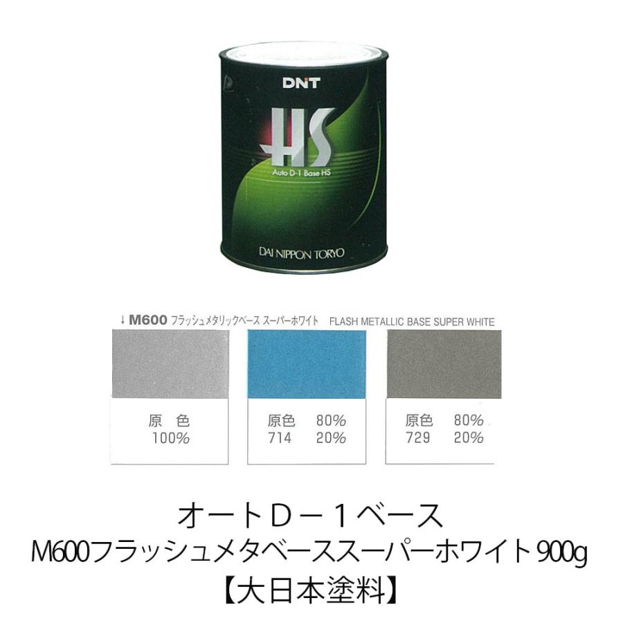 Auto(オート)D-1ベースHS M600フラッシュメタベーススーパーホワイト 900g 大日本塗料 : ネットdeシマモト - 通販 ...