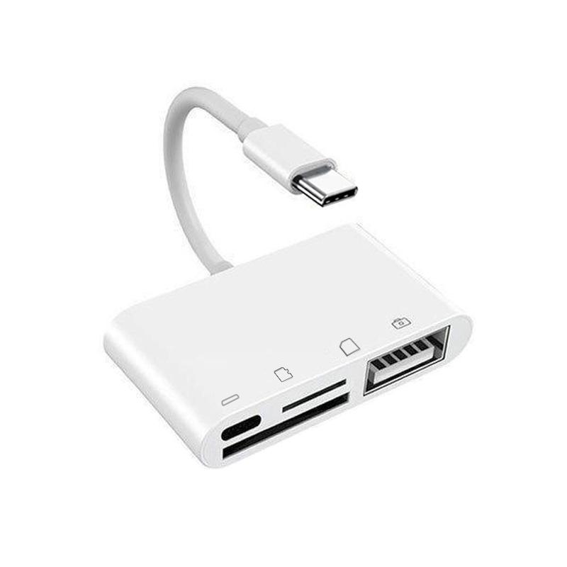 SDカードリーダー Lightning 4in1 SD TFカード カメラリーダー iPhone15対応 1TB対応 充電可能 type-c iPhone iPad 動画説明あり : 出雲電撃 ...