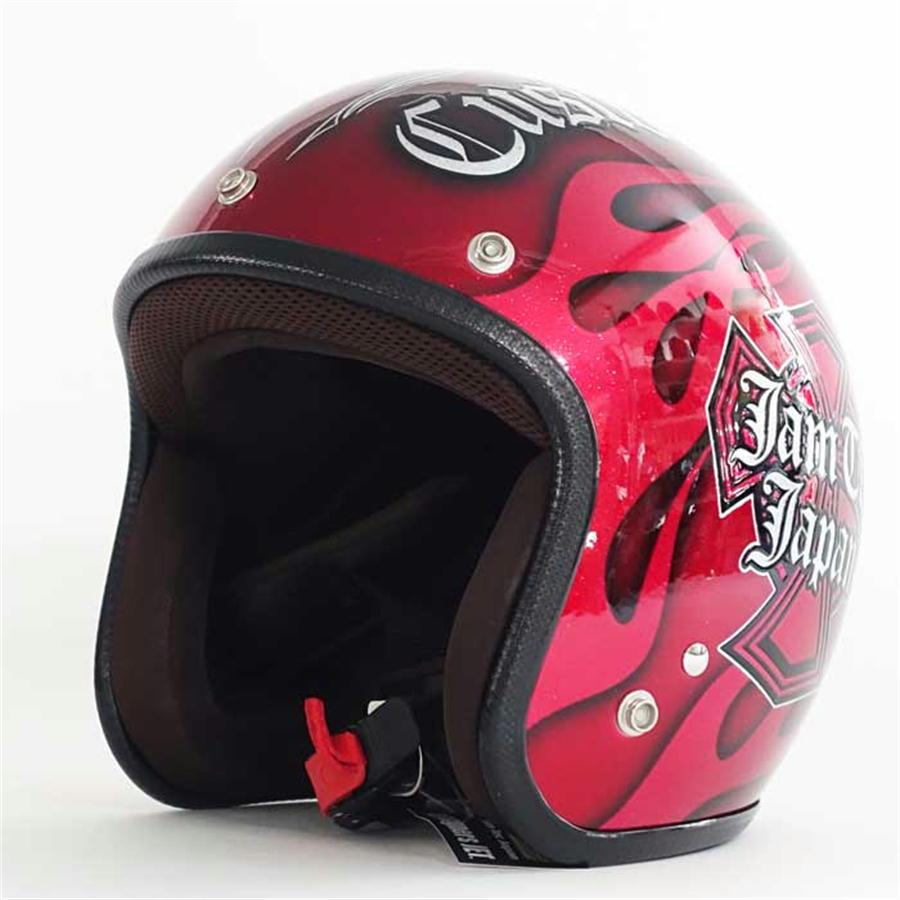 72JAM JET HELMET バイク用 ジェット IP-5006 Newクロス ラメベース レッド Sサイズ : ネトセトラショップ - 通販 - Yahoo!ショッピング