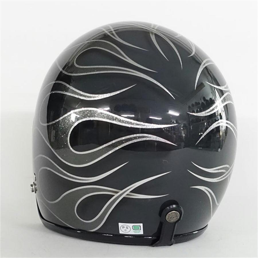 72JAM JET HELMET バイク用 ジェット IP-6001 カラーフレイムス ラメベース ブラックグレー Sサイズ : ネトセトラショップ - 通販 - Yahoo!ショッピング