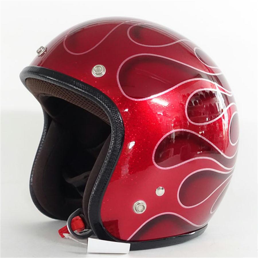 72JAM JET HELMET バイク用 ジェット IP-6003 カラーフレイムス ラメベース レッド FREEサイズ : ネトセトラショップ - 通販 - Yahoo!ショッピング
