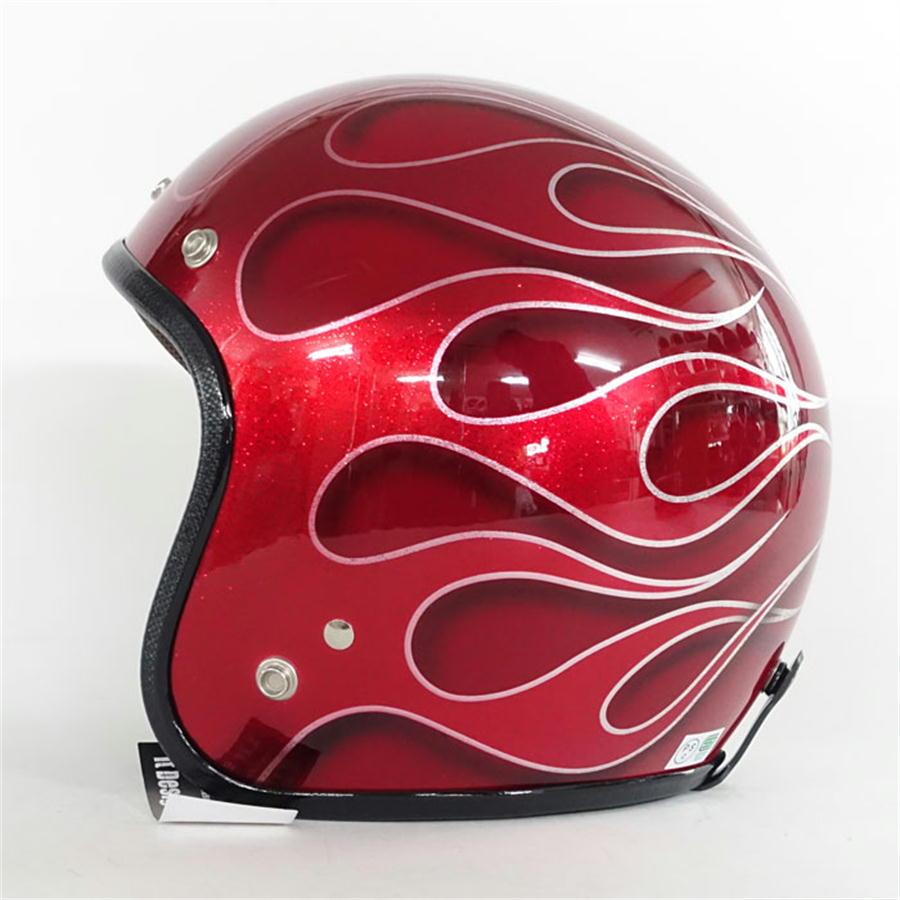72JAM JET HELMET バイク用 ジェット IP-6003 カラーフレイムス ラメベース レッド FREEサイズ : ネトセトラショップ - 通販 - Yahoo!ショッピング