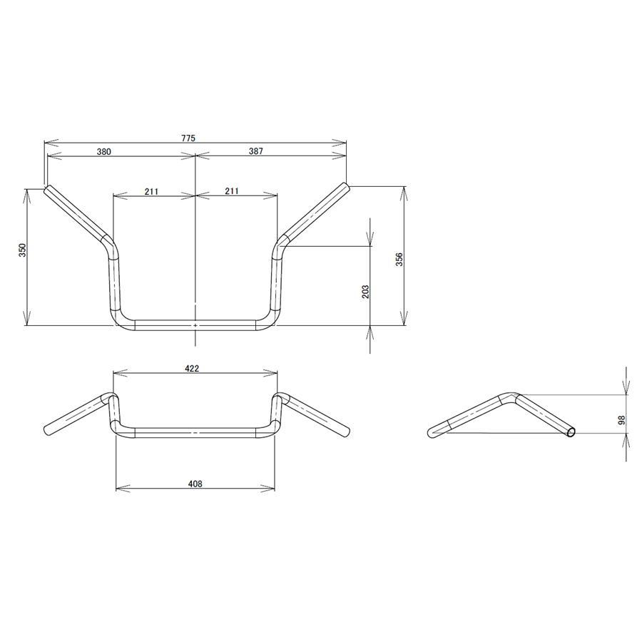 EFFEX エフェックス EZ FIT BAR 50mmバック ブラック FLHX/FLHTK/FLHTCU 14-16 : ネトセトラショップ - 通販 - Yahoo!ショッピング