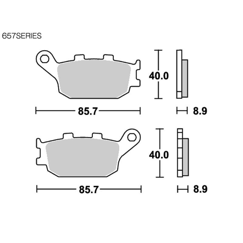キタコ KITACO SBSブレーキパッド 657シリーズ HF（ストリート フロント/リヤ用） :KITACO-777-0657000:ネトセトラショップ - 通販 - Yahoo!ショッピング