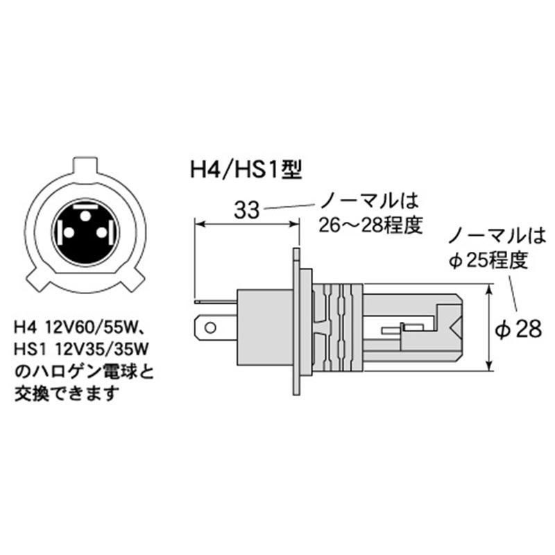 M＆Hマツシマ PonLED LEDバルブ DC H4/HS1型 : mandh-pd163 : ネトセトラショップ - 通販 - Yahoo ...