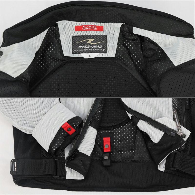 ラフ＆ロード ラフアンドロード ROUGH＆ROAD ジェットエアメッシュジャケットFP プラチナシルバー サイズXL : ネトセトラショップ - 通販 - Yahoo!ショッピング