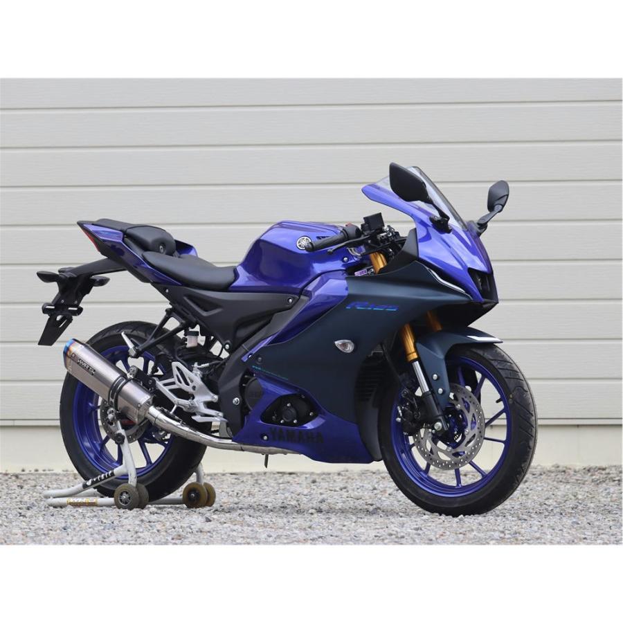 ダブルアールズ WR'S SS-OVAL ソリッドチタンタイプ フルエキゾースト JMCA認証 YZF-R125・MT-125 【8BJ-RE45J】/YZF-R15 【8BK-RG86J ...