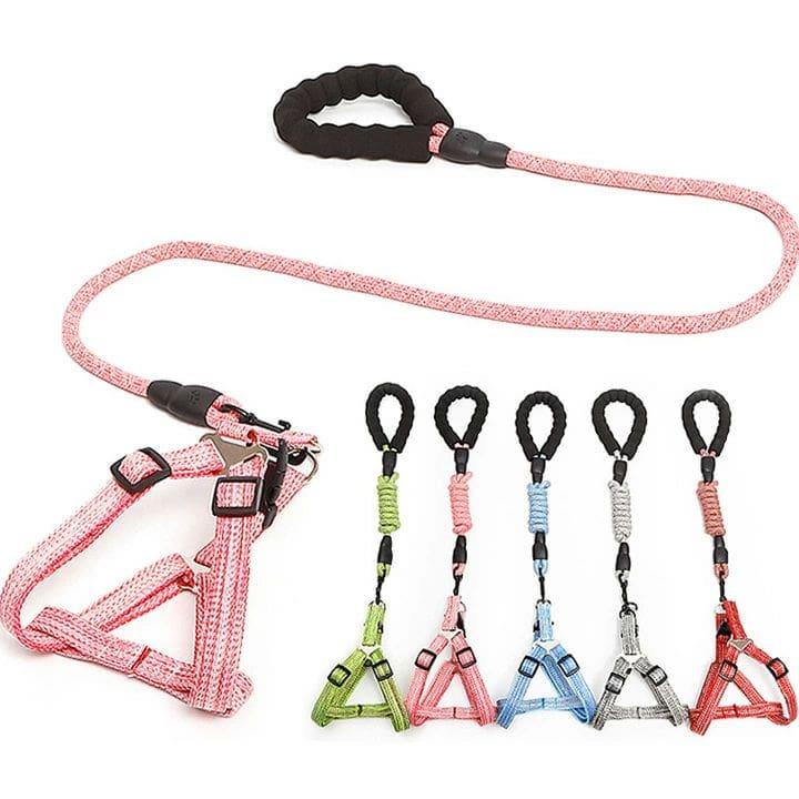 犬 ハーネス リード ドッグウェア 小型犬 けん引ロープ ハーネス2点セット カラフル かわいい ペットウェア お散歩ハーネス S-L【g036】【送料無料】 : aimerire - 通販 ...
