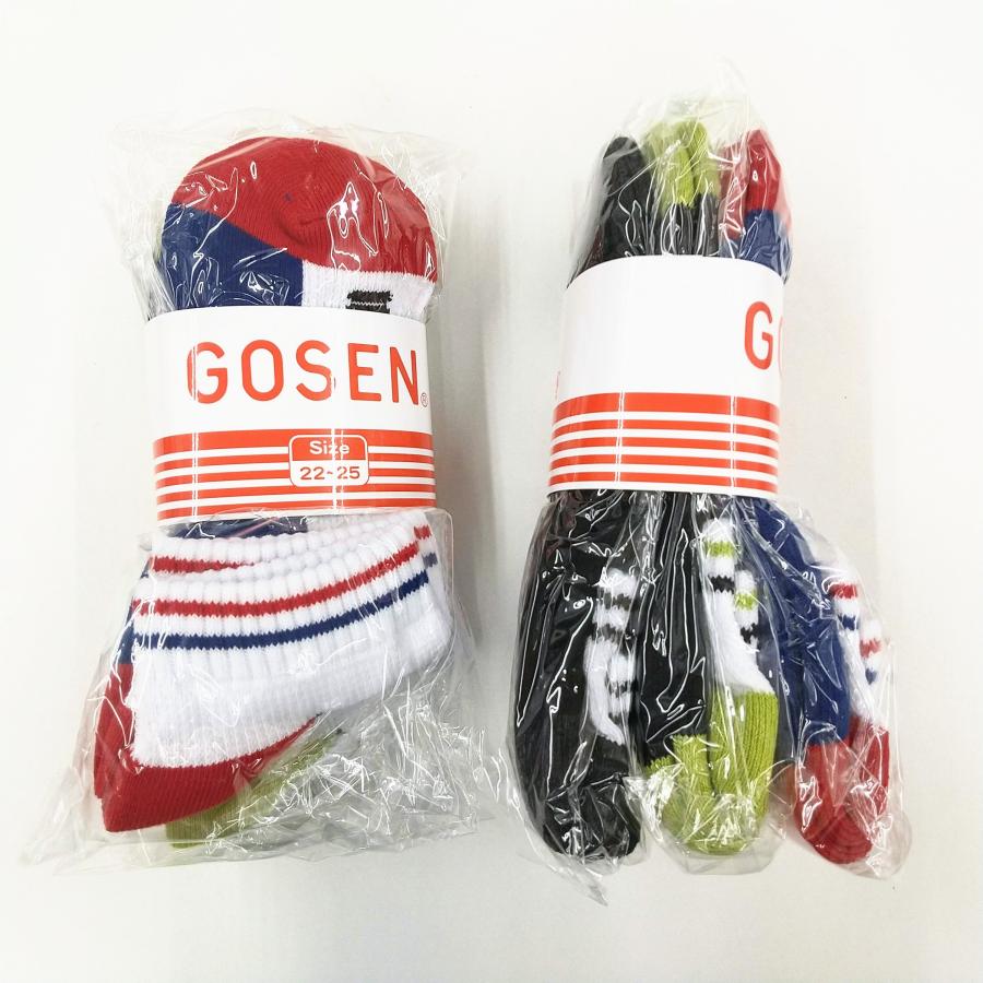 GOSEN F22LS3P 22-25cm ゴーセン レディースショートソックス3足組 : ガット張りの店ネットイン - 通販 - Yahoo!ショッピング