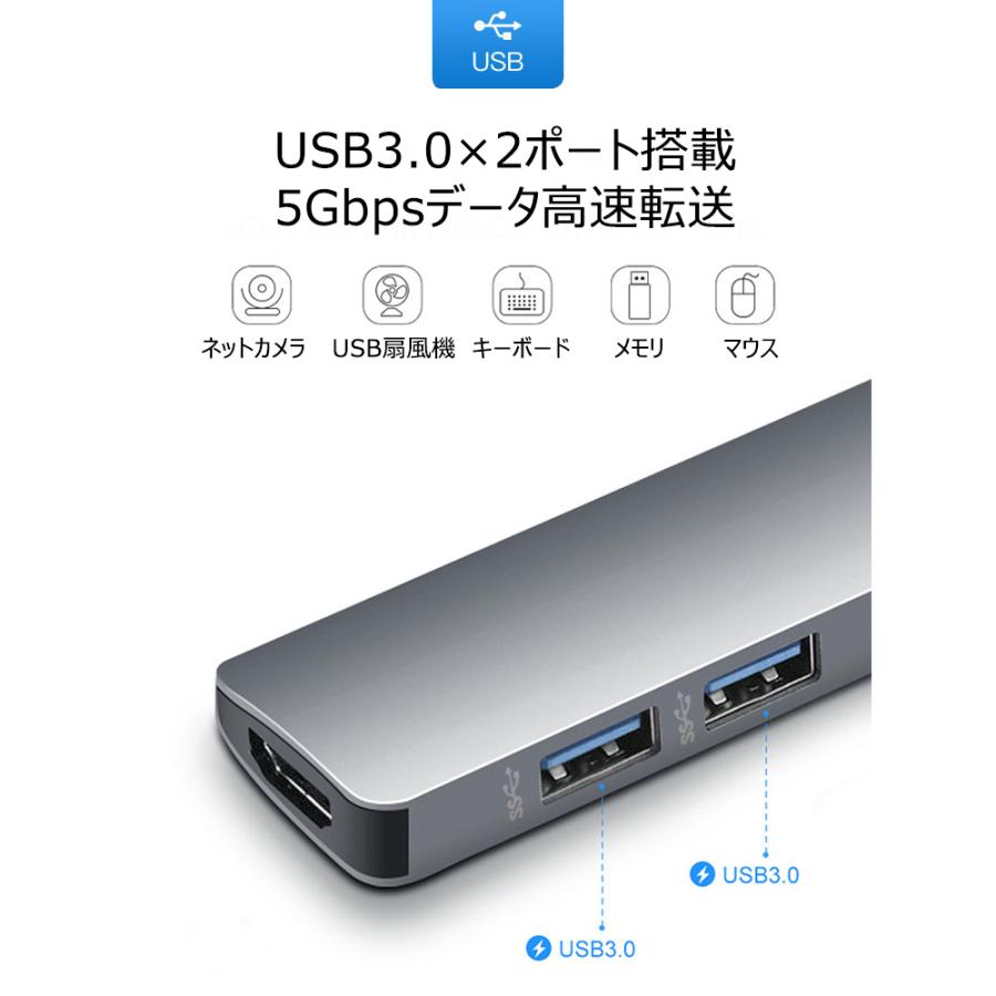 MacBook Type-Cマルチハブ 6ポート搭載 USB3.0×2 SD/MicroSD HDMI : ネットキーストア - 通販 - Yahoo!ショッピング