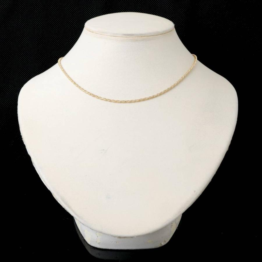 カットロープ チェーンネックレス K18 18金 YG イエローゴールド カットロープ チェーンネックレス K18 18金 YG イエローゴールド