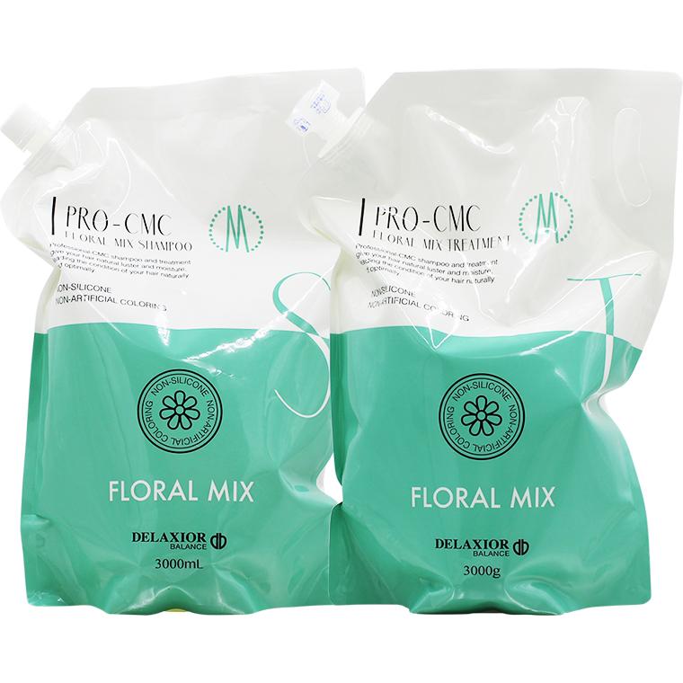 DELAXIOR デラクシオ プロ CMC フローラルミックスシャンプー＆トリートメント 詰替え用セット / 3000mLリフィル+3000gリフィル : プロ用ヘアコスメnetsbee ...