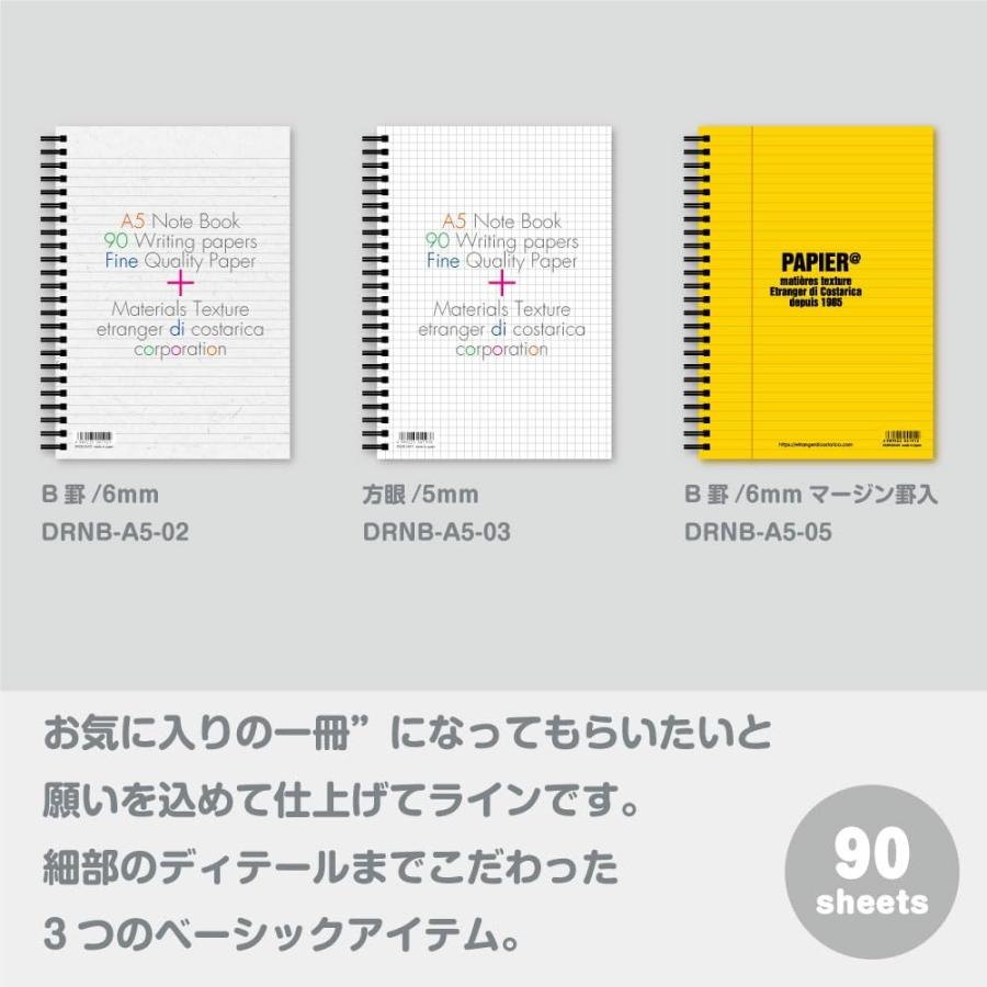 エトランジェ・ディ・コスタリカ ダブルリングノート 90シート BASIS A5 B罫6mm DRNB-A5-02 : ネットショップACBヤフー店 - 通販 - Yahoo!ショッピング