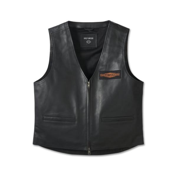 Harley Davidson（ハーレー・ダビッドソン） ハーレーダビッドソンシティリミッツレザーベスト 97001-25VM : リバー ...