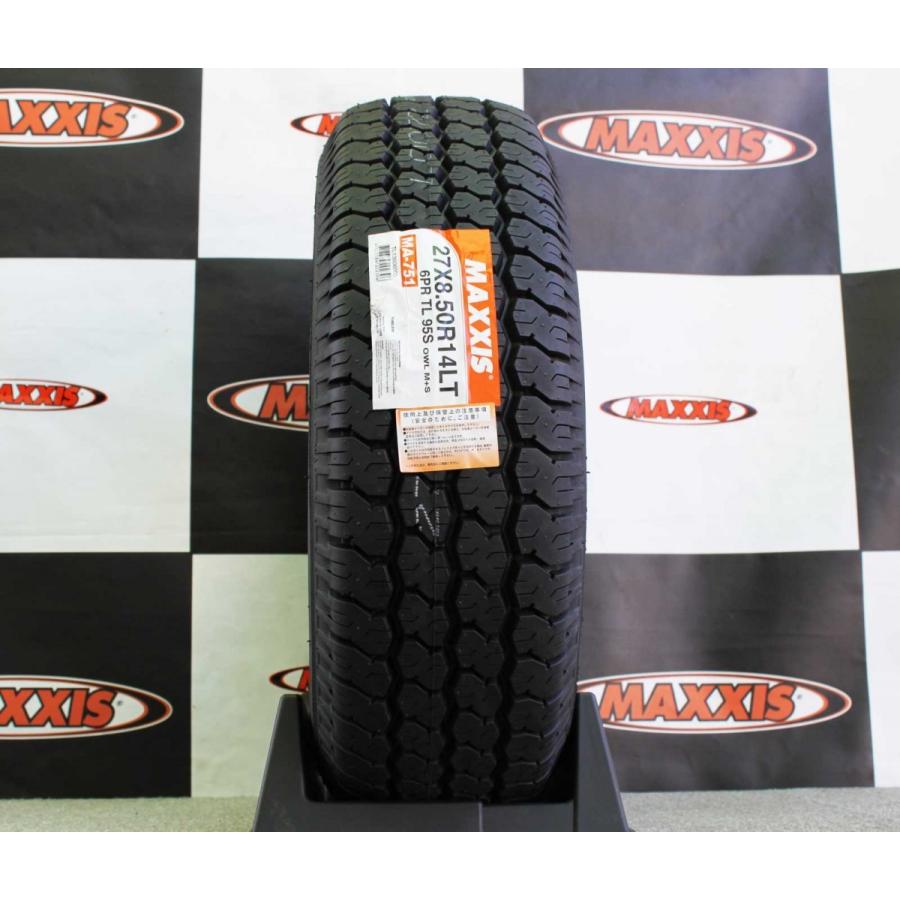 MAXXIS マキシス MA-751 27×8.50R14LT 6PR Bravo Series ホワイトレタータイヤ 2020年製 ...