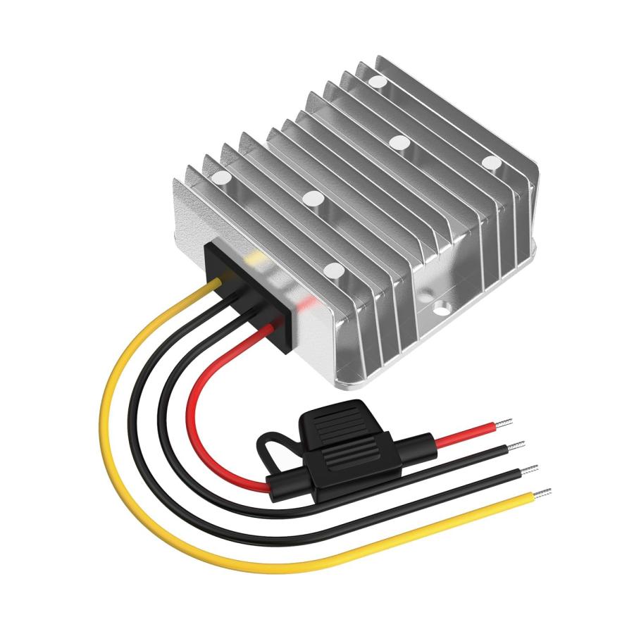 1v 4v 変換の昇圧コンバーター、ヒューズ付き防水、DCDC昇圧コンバーター 10A 40W、ゴルフカートEDライト・車・モータートラック・船 : to153986db9d ...