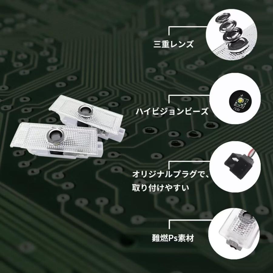 Akarinカーテシランプ レーザーロゴライト ドアウェルカムライト EDロゴ投影 カーテシライト マセラティ 個セ ット 車用 カーテシ 対応 : Neutrogena - 通販 ...