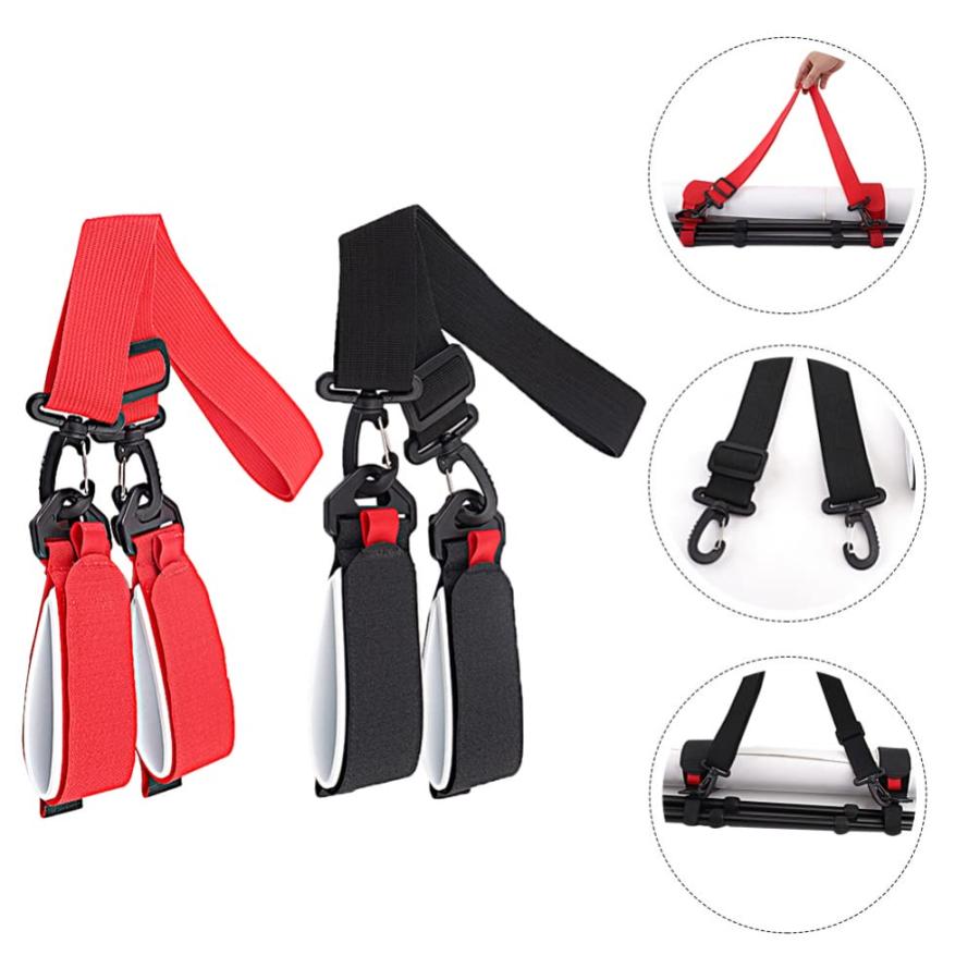 OOBO スキーストラップ スノーボードストラップ スキーボード ショルダー スケートボード固定ストラップ 調整可能 スキー板用 スキーショル ...