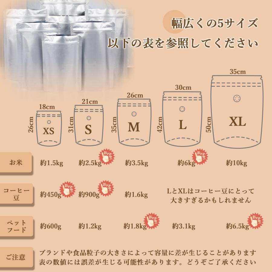 米袋 お米 保存容器 酸化防止逆止弁・記録用ラベル付き 米 保存容器 米びつ アルミ袋 お米冷凍容器 5サイズ展開1k~ 10k 米・コーヒー豆 : toa2c2f772db ...
