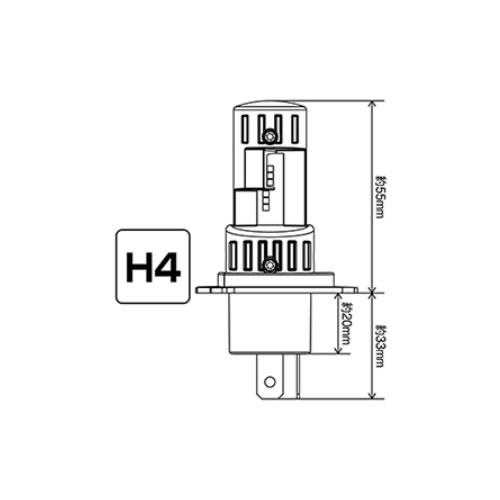 PIAA ピア LEH210 ヘッド＆フォグ LEDバルブ スタンダードシリーズ 6600K H4タイプ Hi3400/Lo2900lm 12V 20/20W :PIAA-LEH210 ...