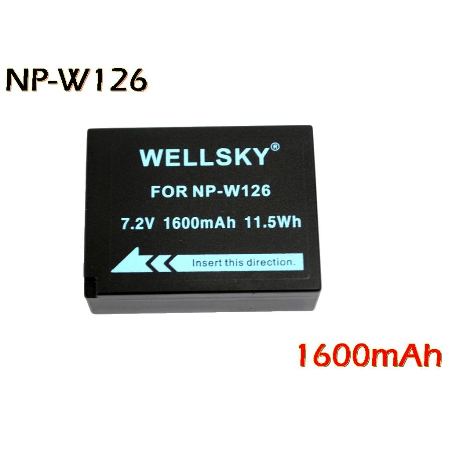 FinePix NP-W126S 互換バッテリー 1600mAh [ 充電可能 残量表示可能 純正品と同じよう使用可能 ] FUJIFILM ...
