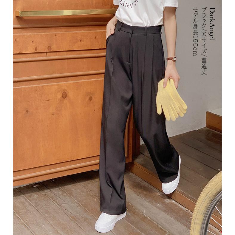 タックワイドパンツ ワイドパンツ パンツ タック レディース ワイド きれいめ カジュアル オフィス タック入り ポケット トレンド 優良配送 ...