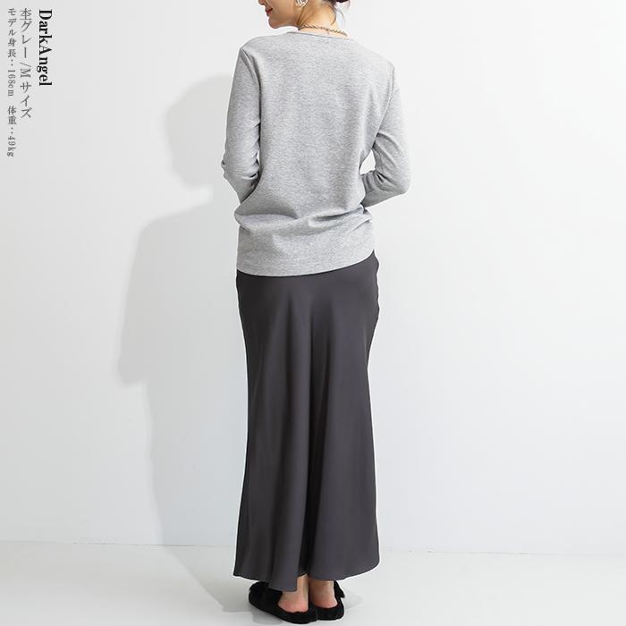 Dark Angel 定番こなれロングカットソー 長袖 ロンT 白 Dark Angel 定番こなれロングカットソー 長袖 ロンT 白