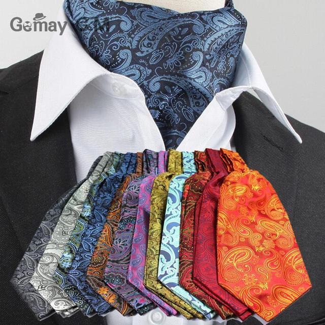 Men Vintage Polka Dot Wedding Formal Cravat Ascot Scrunch Self British ...