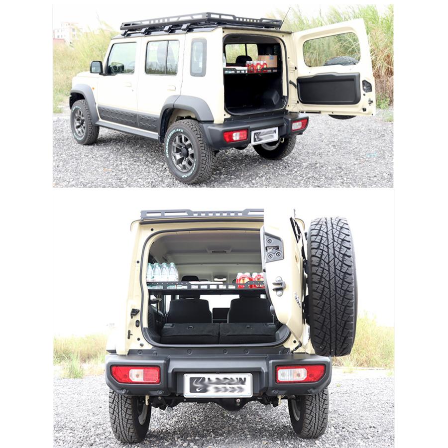 ジムニーノマド JC74 5ドア パーツ トランク収納ラック トランク拡張棚 リアラゲッジラック 天井ラック 収納ラック 荷物棚 吊り下げ収納 内装 アクセサリー : Panda House ...