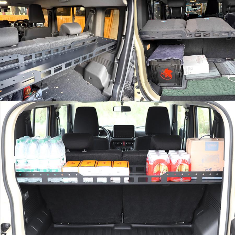 ジムニーノマド JC74 5ドア パーツ トランク収納ラック トランク拡張棚 リアラゲッジラック 天井ラック 収納ラック 荷物棚 吊り下げ収納 内装 アクセサリー : Panda House ...