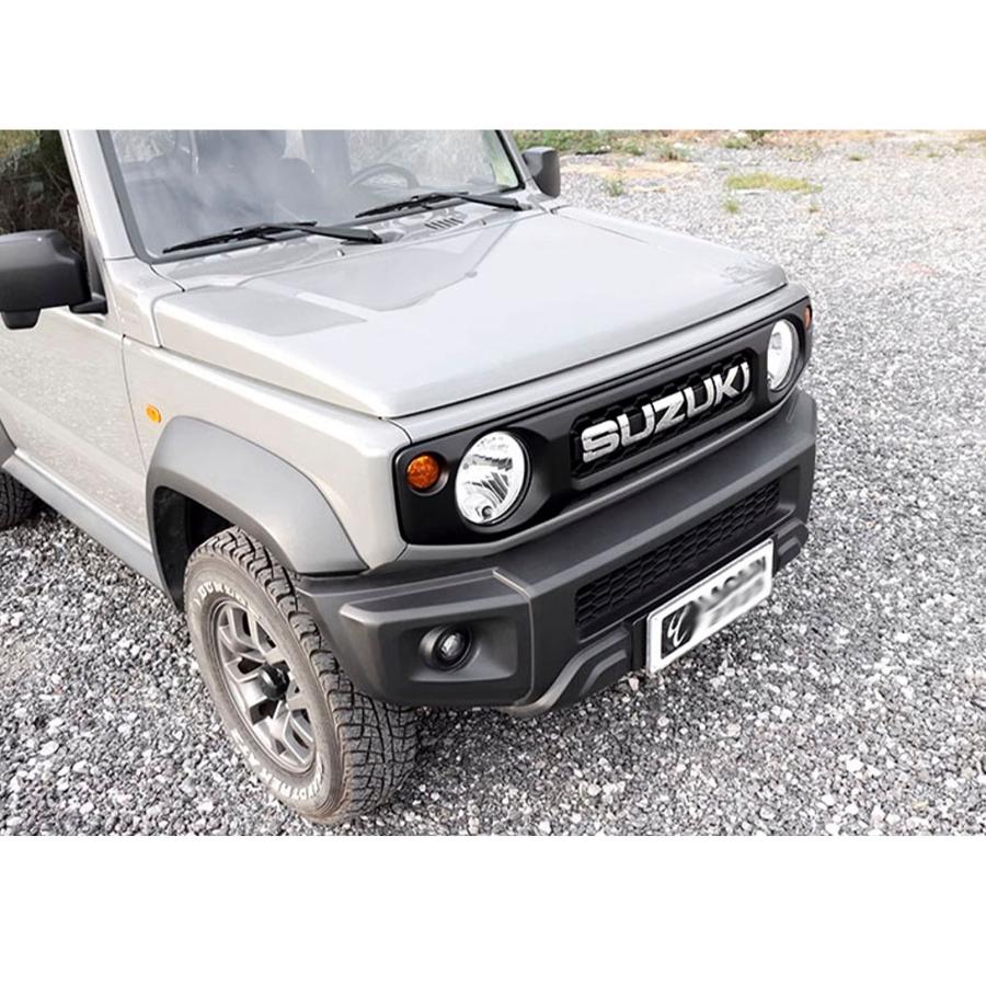 ジムニーノマド JC74 5ドア ジムニーシエラ JB74 ジムニー JB64 パーツ グリル フロントグリルガーニッシュ エンブレム付き 穴あけ不要 外装 アクセサリー : Panda ...