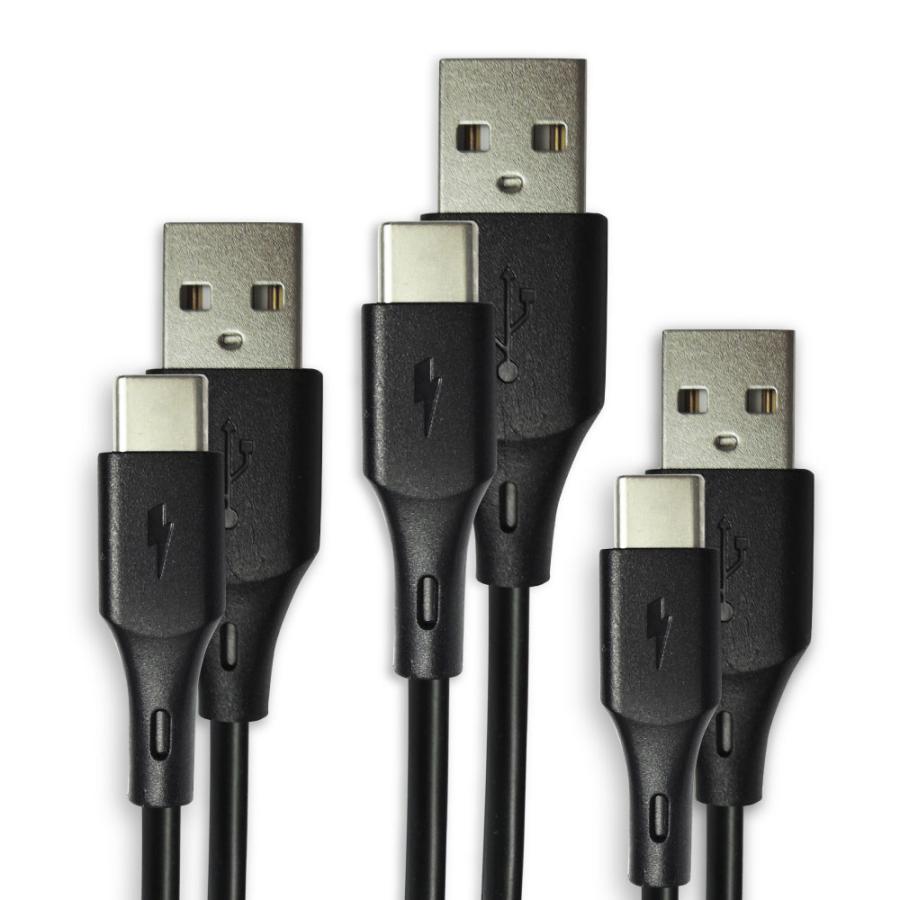 ※3本セット※Type-C ケーブル 3A 対応 1.2m ブラック Android QuickCharge 3.0 対応 テレワーク リモート 在宅勤務 seena Newseed : se ...