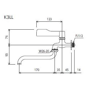 K3LL KVK 自在水栓 : NEW設備プラザ - 通販 - Yahoo!ショッピング