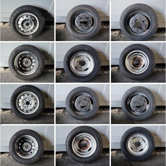 マツダ ボンゴトラック・SK82T H19年式・スチールホイール・タイヤ・4本セット・165/80R14 145/R12 14インチ 12インチ 4.5J 3.5J 即発送 : セカンドパーツ ...