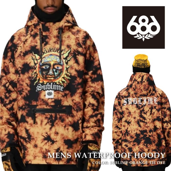 686（シックスエイトシックス） 日本正規品 スノーボード パーカー フーディー 686 MENS WATERPROOF HOODY Sublime Orange Tie Dye メンズ 25 ...