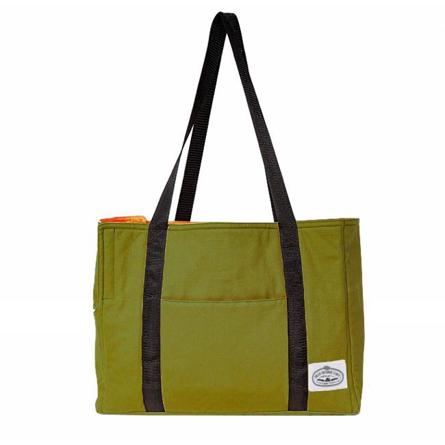 【POLeR】ポーラー 2WAY CARRY TOTE ペット用2WAYトートバッグ わんちゃん OLIVE/ORANGE 防臭 防菌 : ニュービレッジ - 通販 - Yahoo!ショッピング