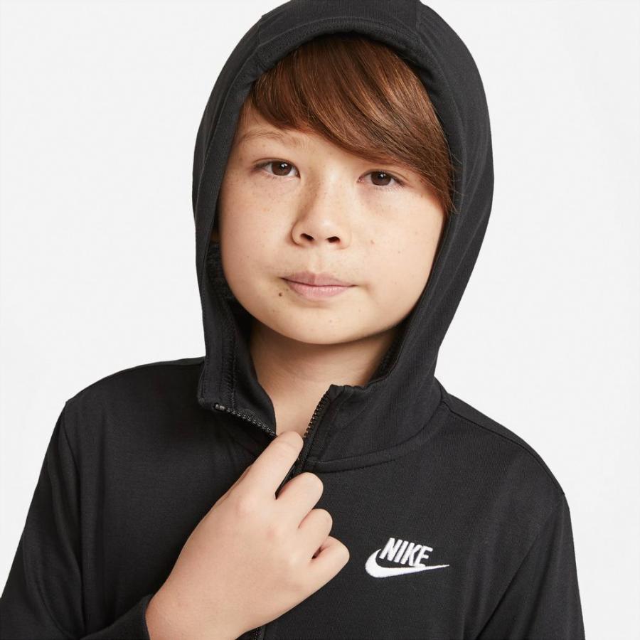 BALANCE&HARMONY ナイキ(nike) YTH NSW L／S ジャージ フルジップ フーデ トレーニングウエア 長袖ウォームシャツ DA0801-010 BLK : ネクサス ...