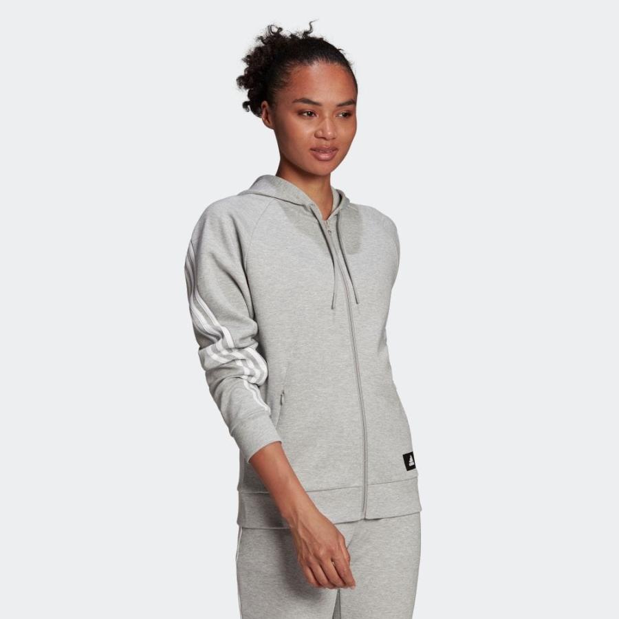 adidas (アディダス）adidas W FI 3S スウェットFZ フーディ トレーニングウエア スウェットパーカー V0687 ...