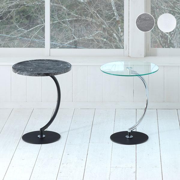 あずま工芸 サイドテーブル グレー/クリアガラス【BRASS ブラス SST-595/LLT-8514】かわいい おしゃれ カフェテーブル 円型 リビング 寝室 : Next-Life ...