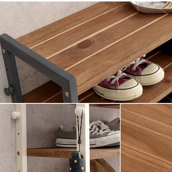 オープンラック 靴 収納 棚 玄関 幅65cm 9段 おしゃれ ナチュラル シンプル 木製 整理 見せる [シューズラック MSS-6717 NDG/NIV] : sy-24-m128 ...