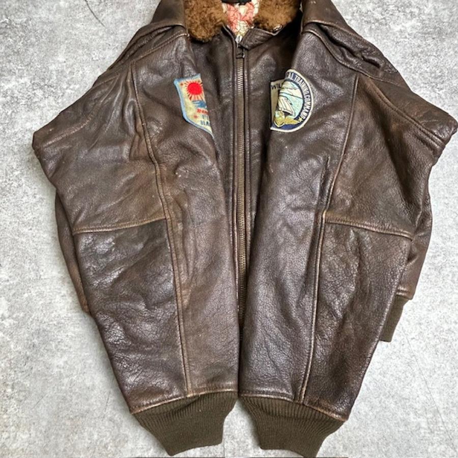 AVIREX 【men654U】 1980's 80s U.S.NAVY G-1 フライトジャケットTOP GUN アヴィレックス チンスト ヴィンテージ vintage 654U AG ...
