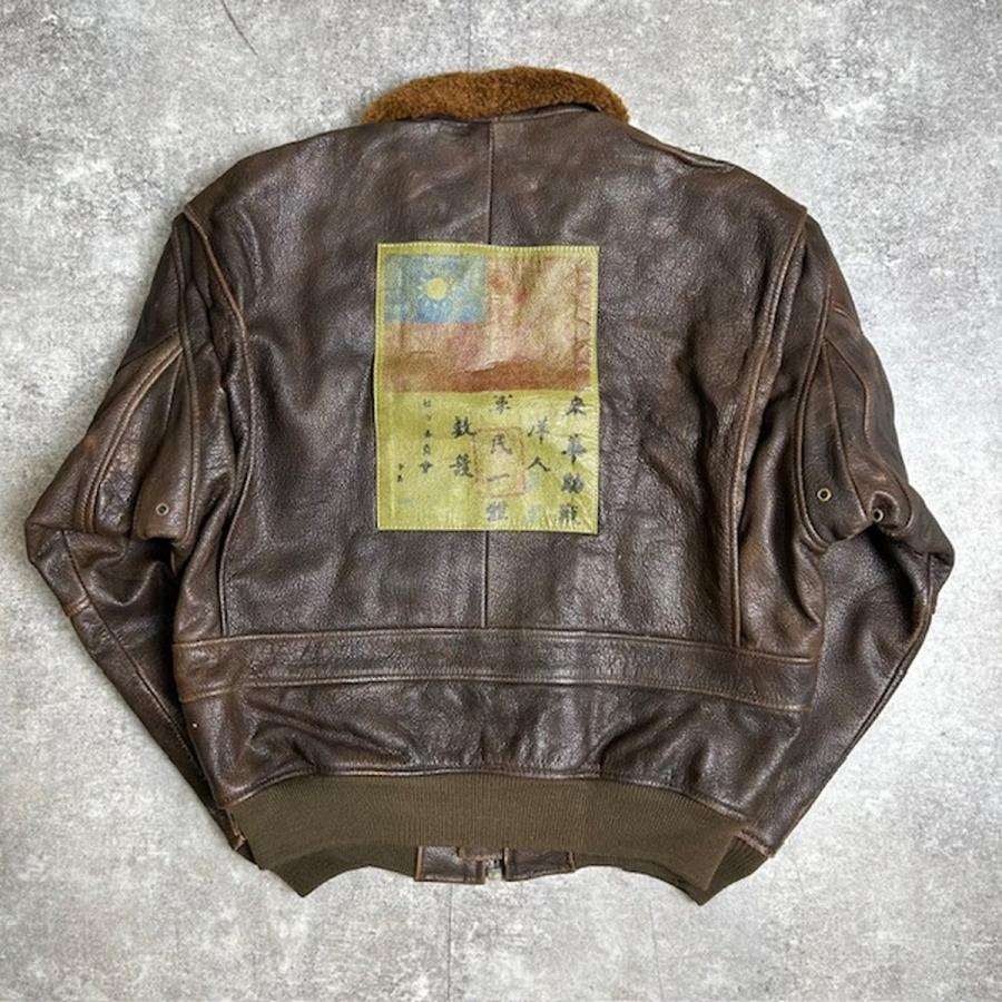 AVIREX 【men654U】 1980's 80s U.S.NAVY G-1 フライトジャケットTOP GUN アヴィレックス チンスト ヴィンテージ vintage 654U AG ...