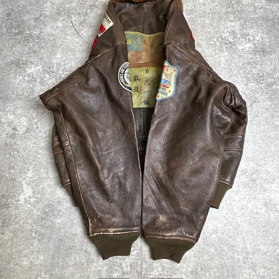 AVIREX 【men654U】 1980's 80s U.S.NAVY G-1 フライトジャケットTOP GUN アヴィレックス チンスト ヴィンテージ vintage 654U AG ...