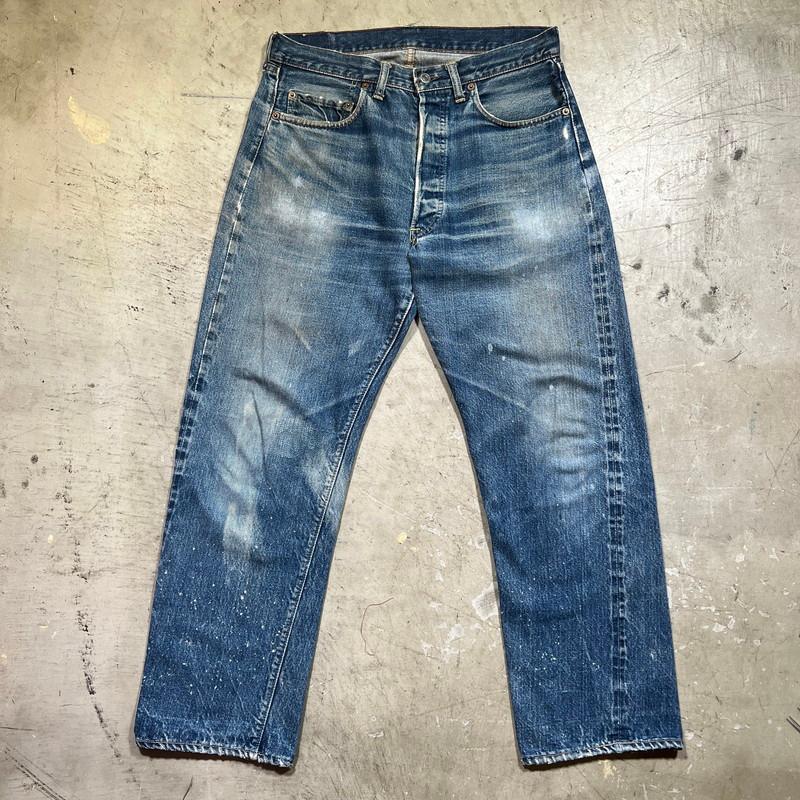 LEVI'S リーバイス 【men2682H】 60's 70's 501 デニム Big E 並行ステッチ 刻印8 足長R リペア 色落ち良好 ウエスト実寸W32 USA製 AG : rc ...