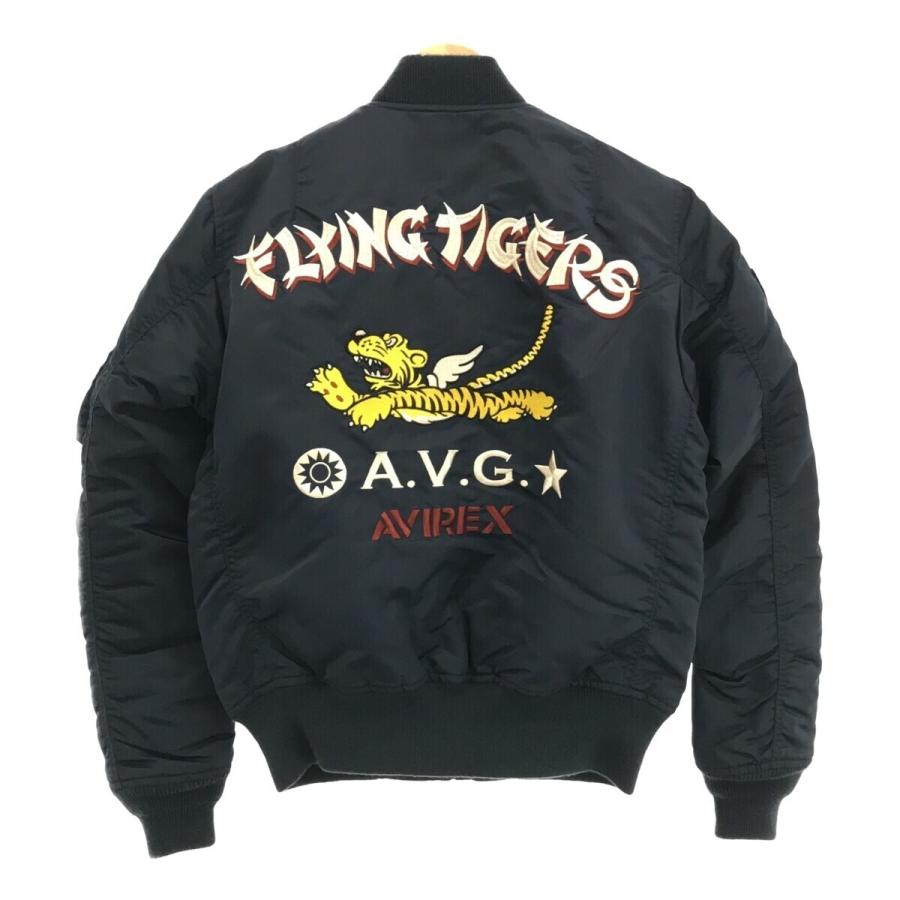 AVIREX アヴィレックス 【men2922D】 MA-1 フライトジャケット FLYING TIGERS A.V.G 6152178 JKT アウター ネイビー メンズ M OC ...