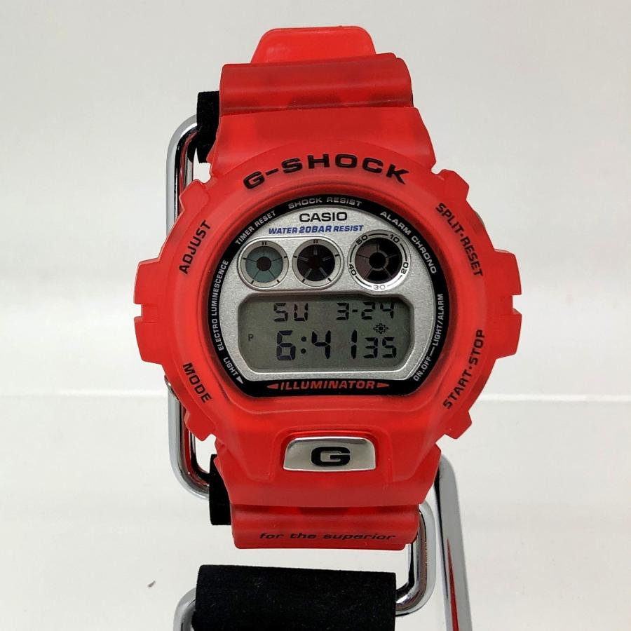 G-SHOCK ジーショック CASIO カシオ 腕時計 DW-6900WF-4T 1998年 フランス ワールドカップ 三つ目 クリア レッド デジタル クォーツ 【ITFBU201AWMW ...