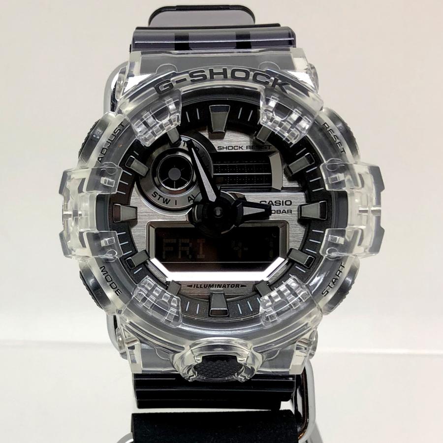 G-SHOCK ジーショック CASIO カシオ 腕時計 GA-700SK-1A アナデジ クォーツ クリア スケルトン ブラック ホワイト ...