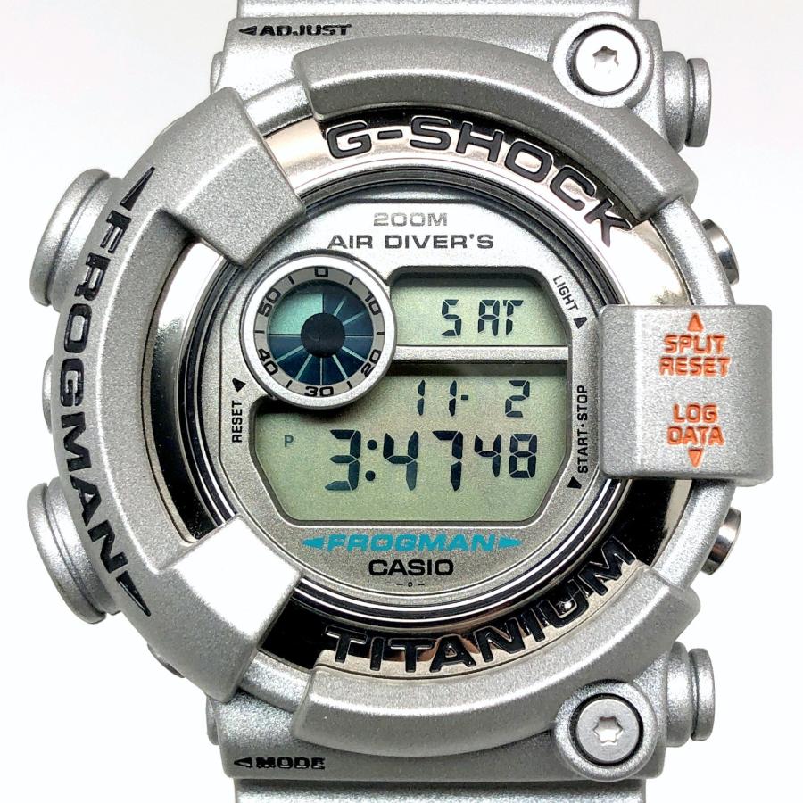 G-SHOCK ジーショック 【ITKXZCDNVJC4】 DW-8201GF-8 FROGMAN フロッグマン シルバーメタリック チタンケース 潜水蛙EL 2001年3月発売 ...
