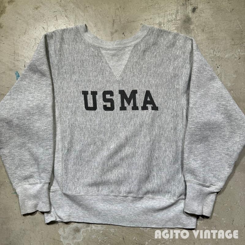 Champion チャンピオン 【men2993H】 80's リバースウィーブスウェット USMA 染込みプリント 前V ガゼット トリコタグ 陸軍士官学校 S AG :rc ...